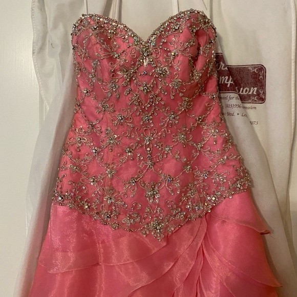 The Crown Collection | Dresses | The Crown Collection Pink Beaded Gown ...